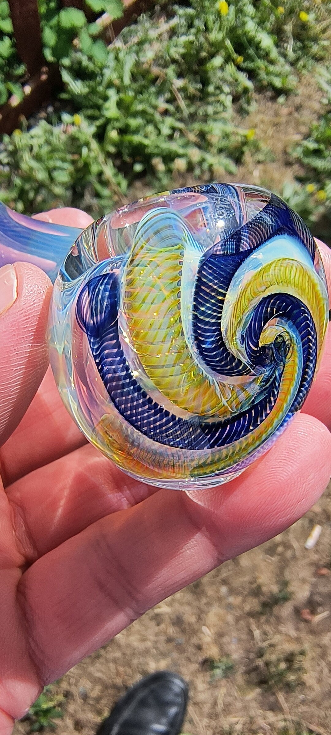 Thick Color Changing Pipe With Cobalt Blue and Dark Multi - Etsy