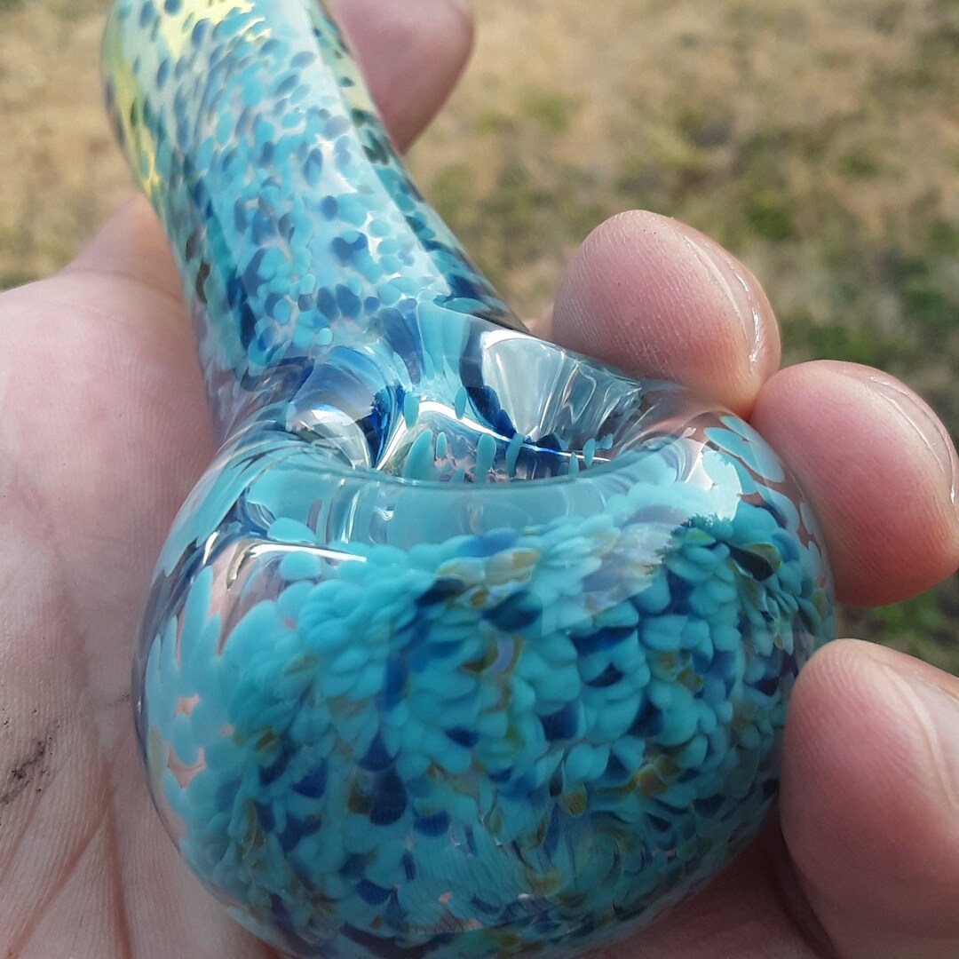 Extra Thick Inside Chunky Frit Silver Fumed Color Changing Handmade ...