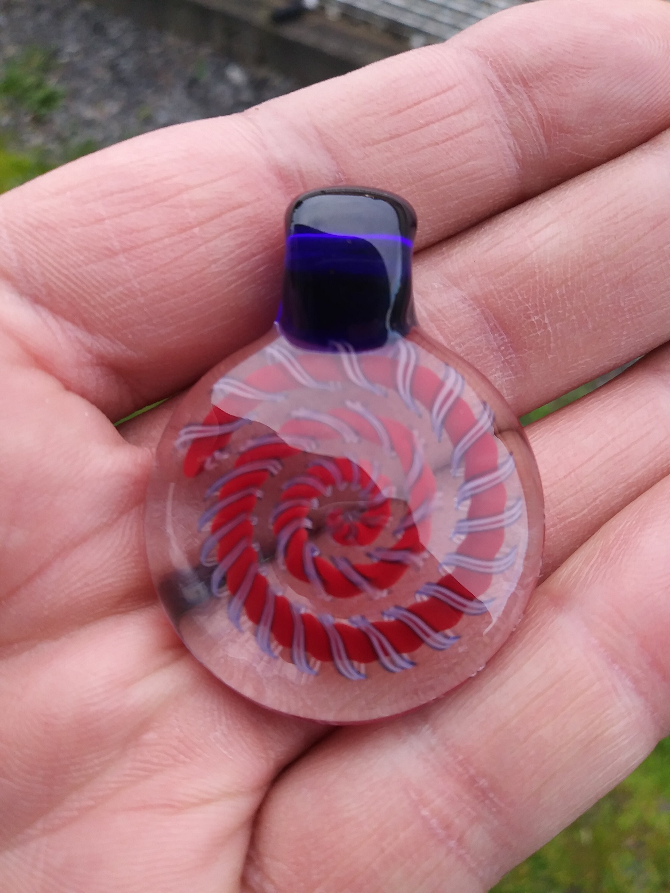 Handmade Glass Implosion Pendant - Etsy