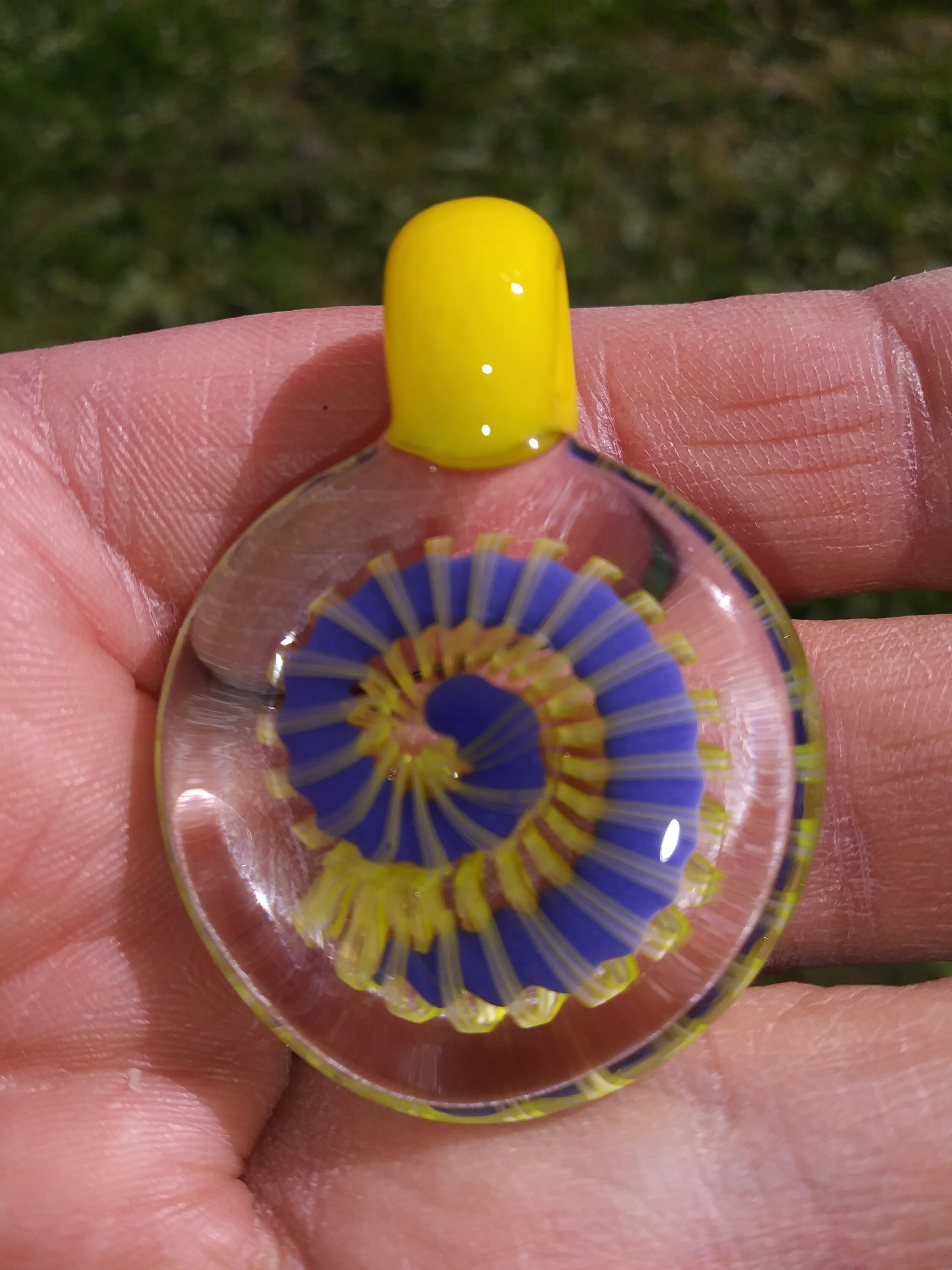 Handblown Glass Implosion Pendant - Etsy