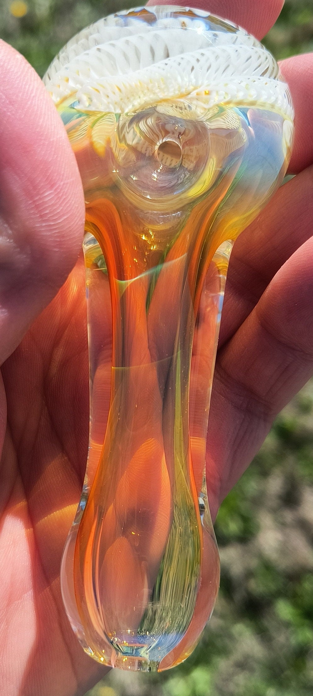 Thick Color Changing Pipe With Star White Latticino - Etsy