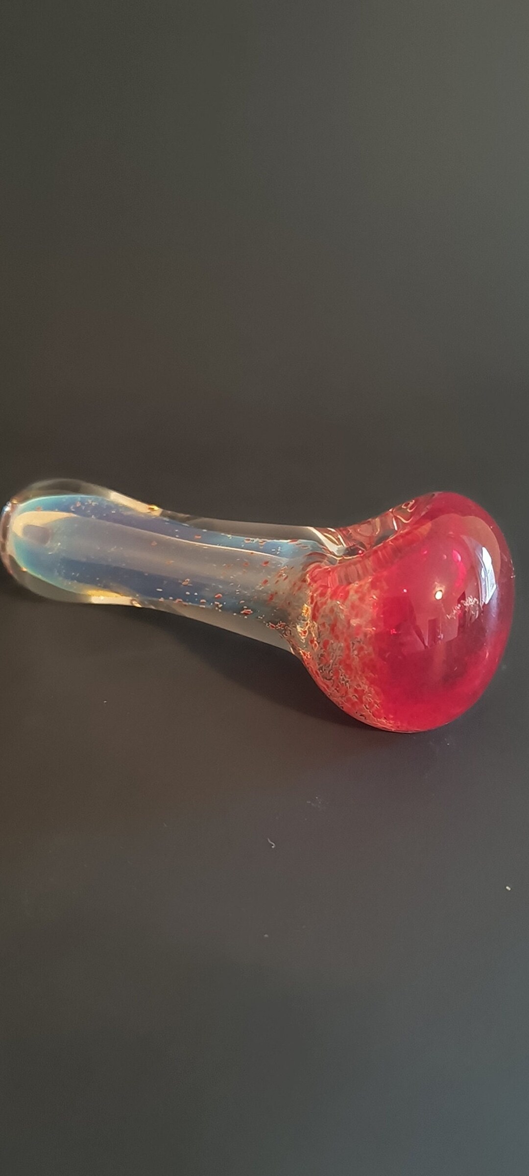 Handmade Color Changing Glass Spoon Pipe / Pocket Pipe / Silver Fumed ...