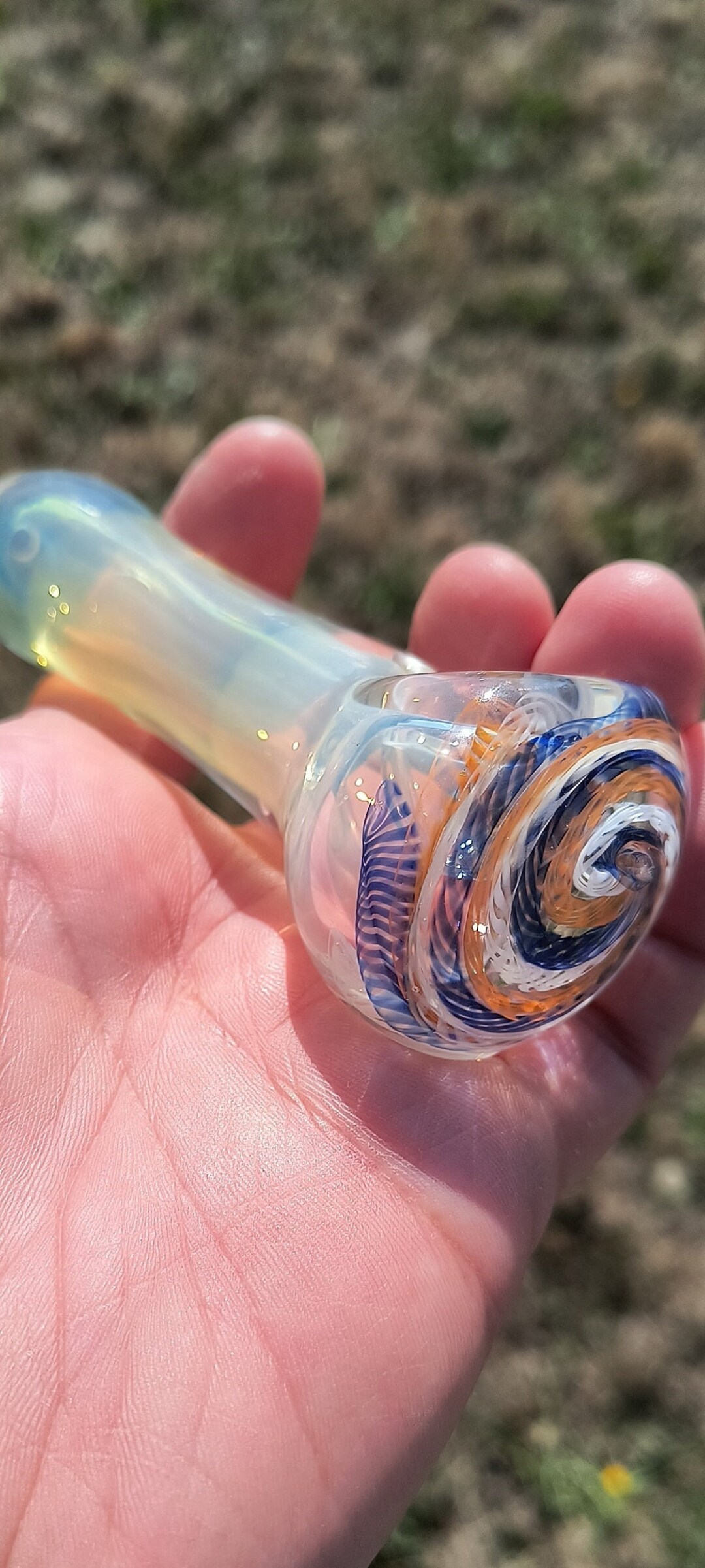 Thick Color Changing Pipe With Orange Crayon Star White and - Etsy