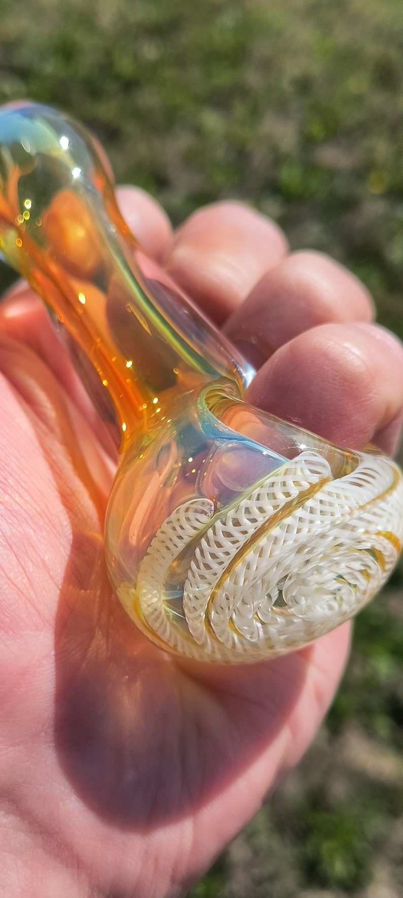 Thick Color Changing Pipe With Star White Latticino - Etsy