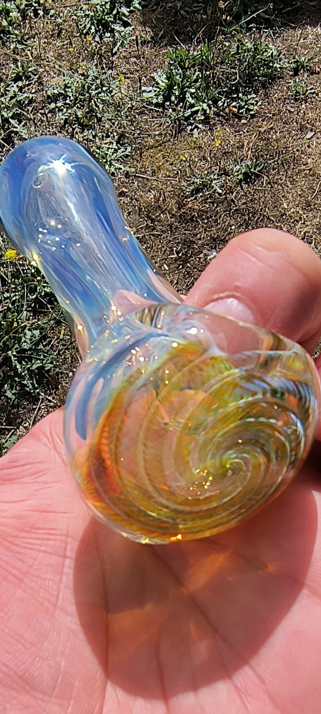 Thick Color Changing Pipe With Dark Multi Latticino - Etsy