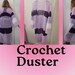 Scrap Buster Crochet Duster PDF Pattern, Long Cardigan Pattern, Women's ...