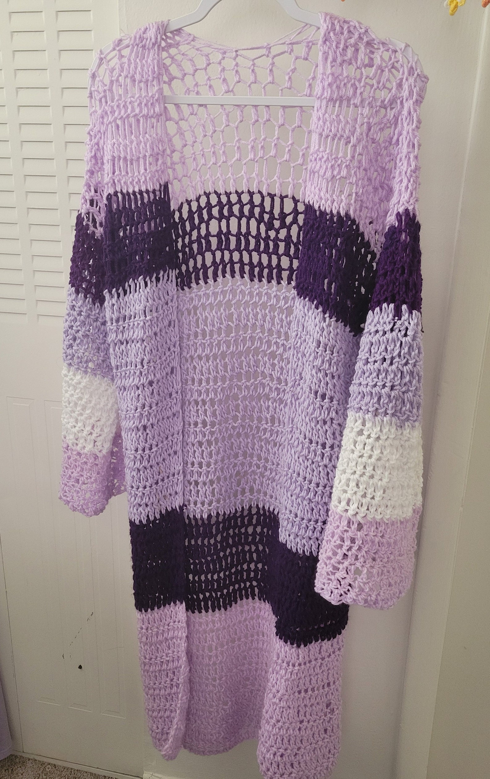 Scrap Buster Crochet Duster PDF Pattern, Long Cardigan Pattern, Women's ...