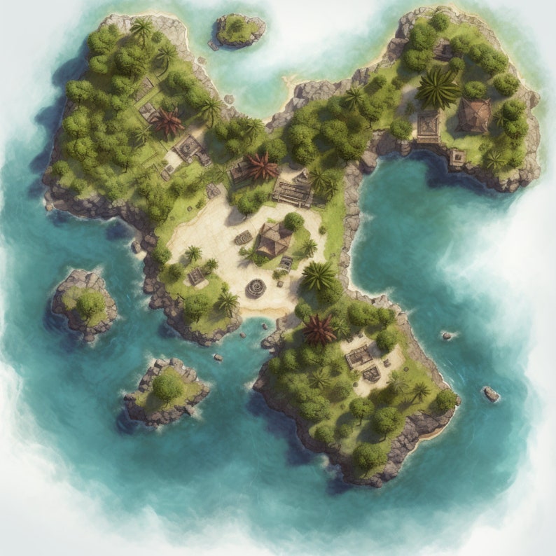 12 Dungeons and Dragons Map Set, Island, DND Dungeon Maps, Game ...