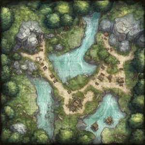 12 Dungeons and Dragons Map Set, Forest, DND Dungeon Maps, Game ...