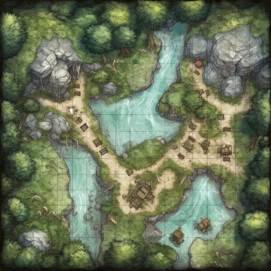 12 Dungeons and Dragons Map Set, Forest, DND Dungeon Maps, Game ...