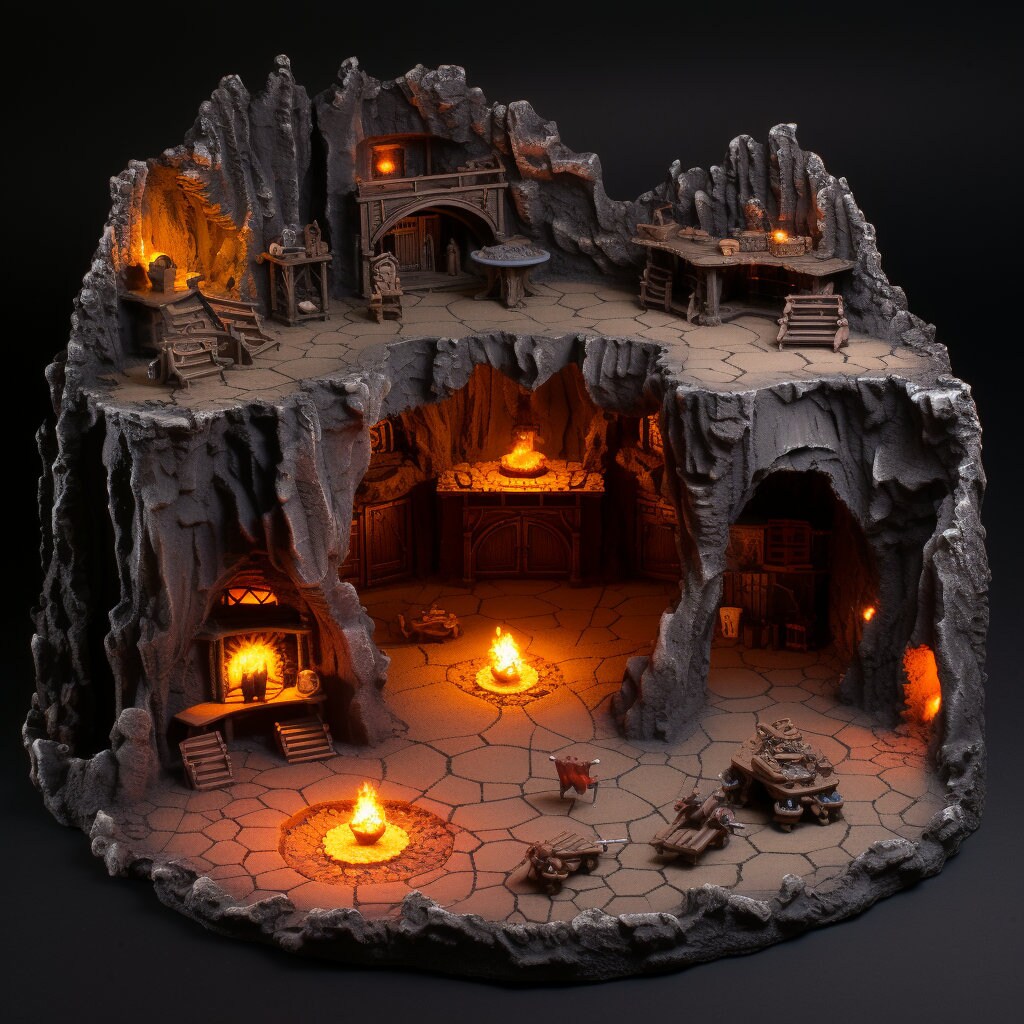 12 Dungeons and Dragons Map Set, Volcanic Forge, DND Dungeon Maps, Game ...