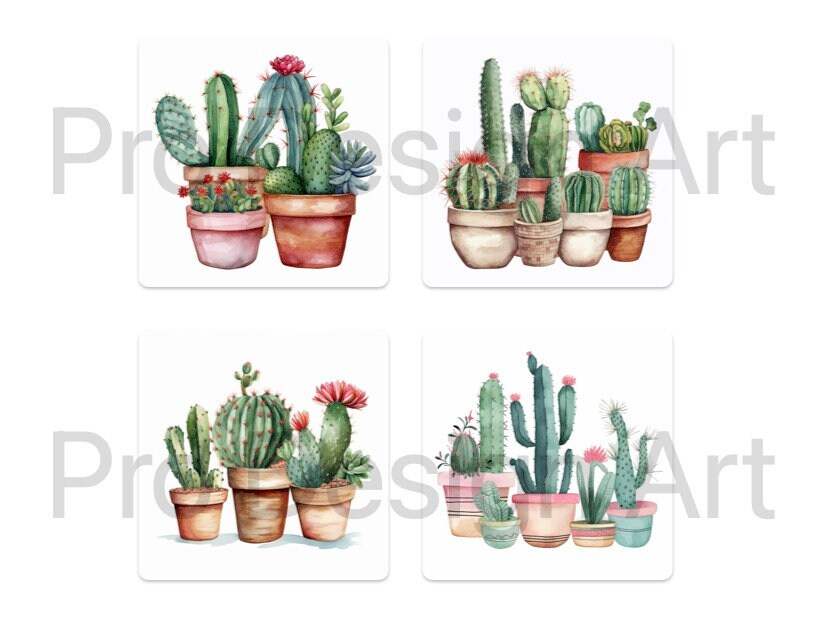 27 HD Clipart PNG | Bundle House Plants & Cactus Clipart | Digital ...