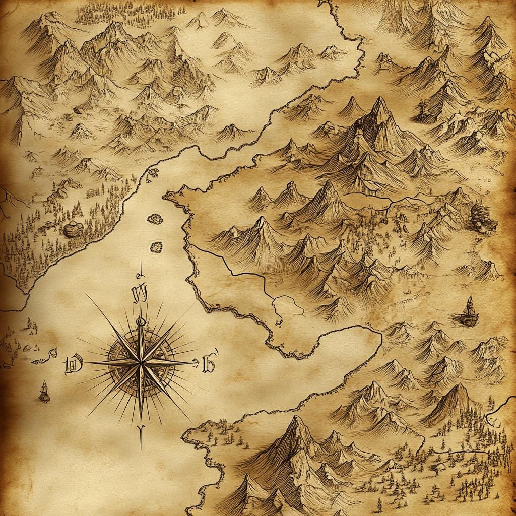 12 LOTR Vintage Style Fantasy Map, Antique World Map Print, Old World ...