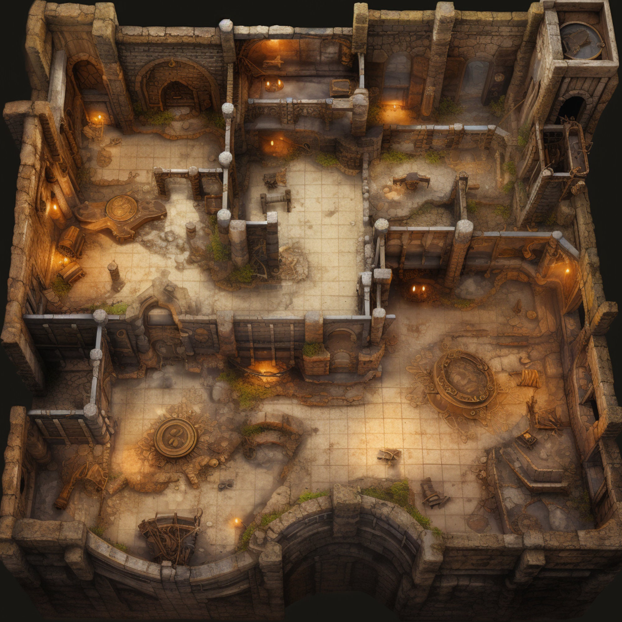 12 Dungeons and Dragons Map Set, DND Dungeon Maps, Game Accessory ...