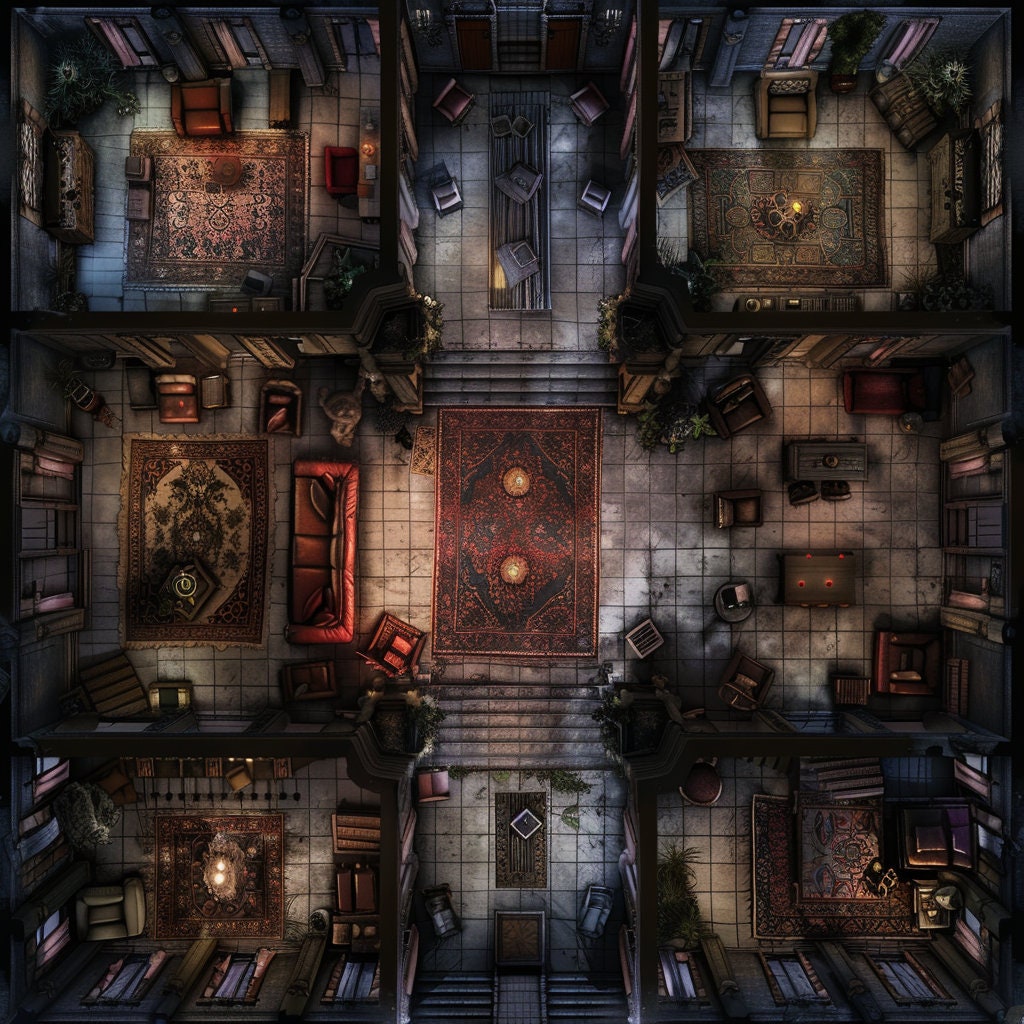 12 Haunted House, Dungeons and Dragons Map Set, Roll20, VTT, Foundry ...