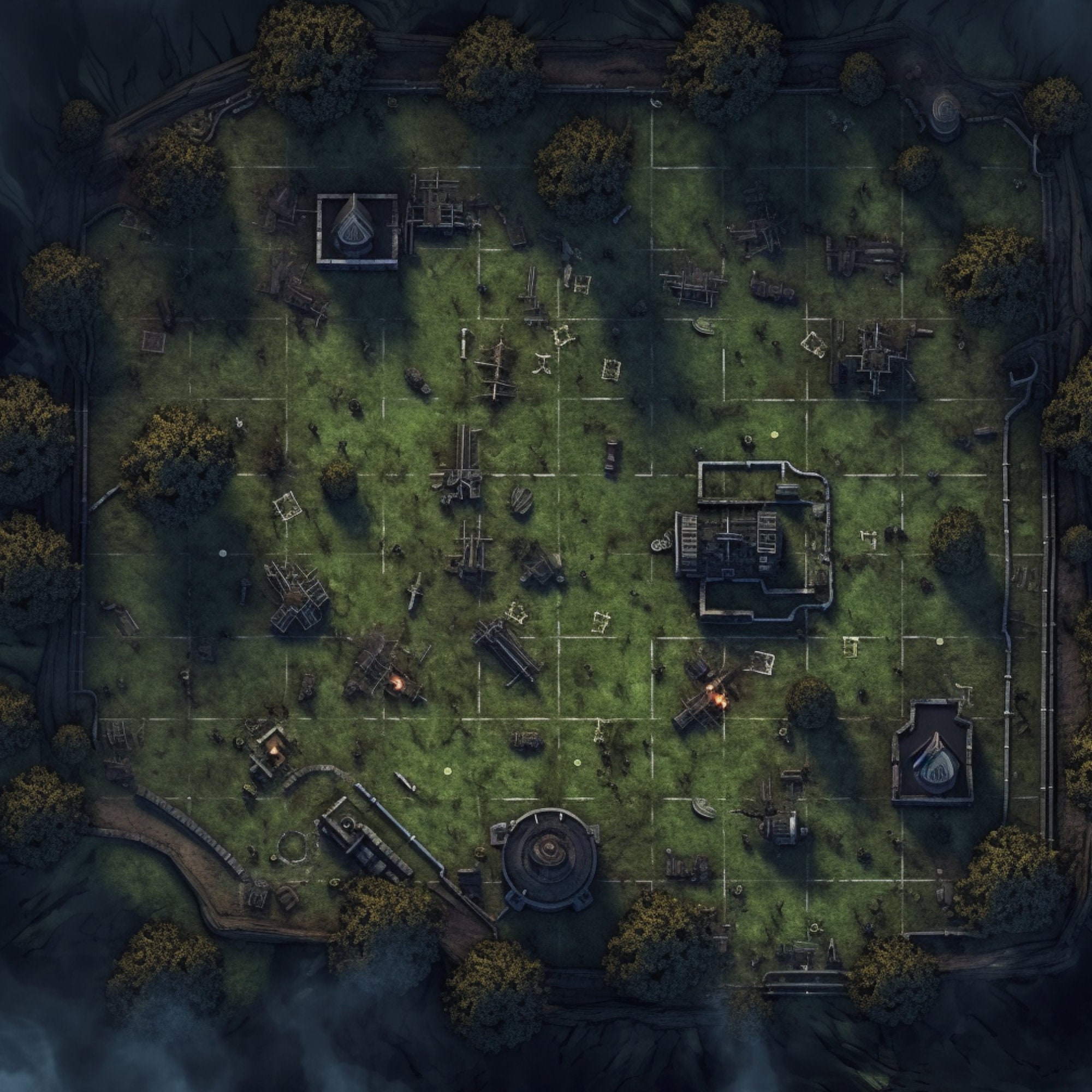 12 Dungeons and Dragons Map Set, Graveyard, DND Dungeon Maps, Game ...