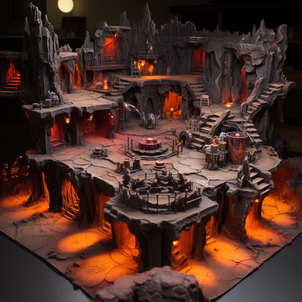 12 Dungeons and Dragons Map Set, Volcanic Forge, DND Dungeon Maps, Game ...