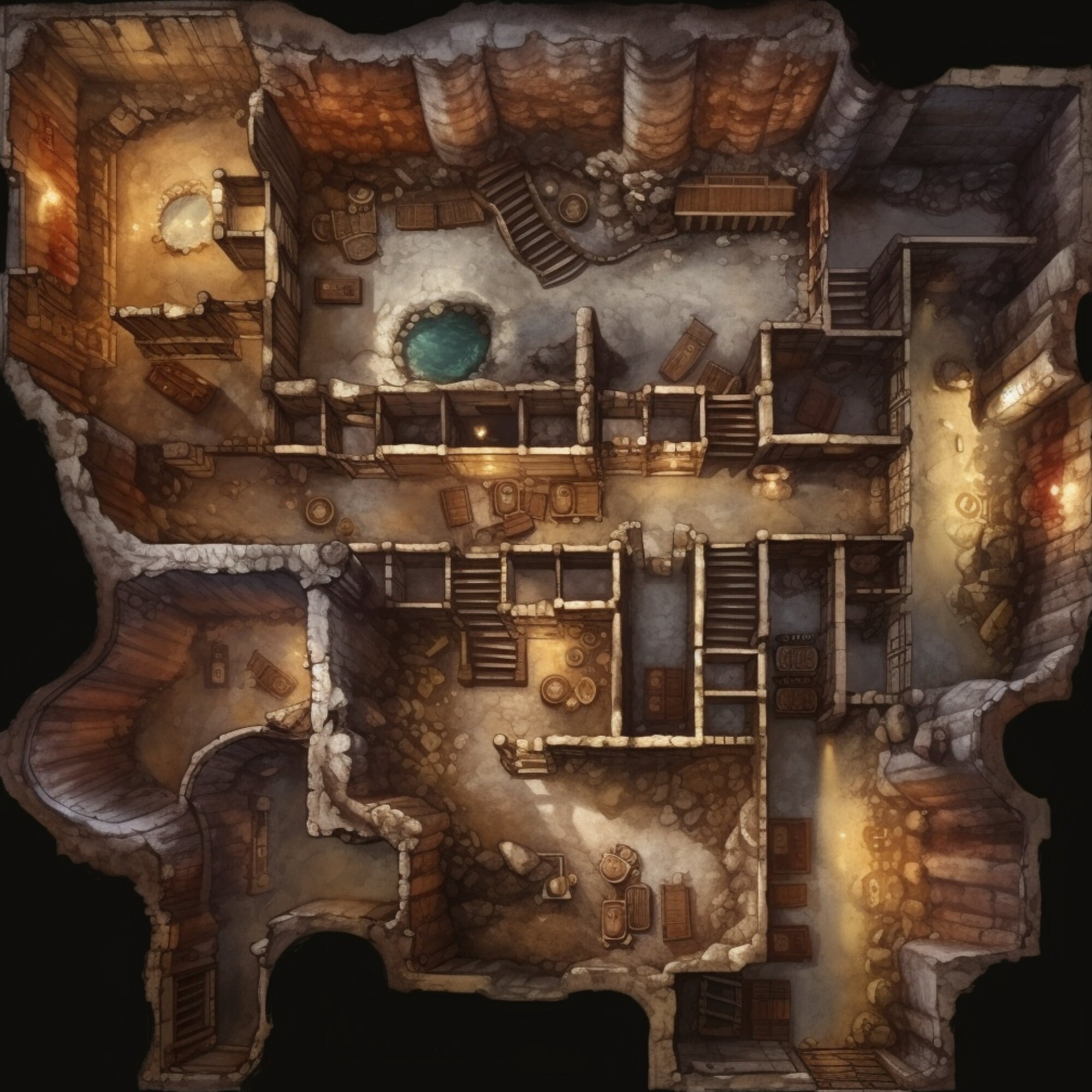 12 Dungeons and Dragons Map Set, Dwarves Mine, DND Dungeon Maps, Game Accessory, Tabletop RPG ...