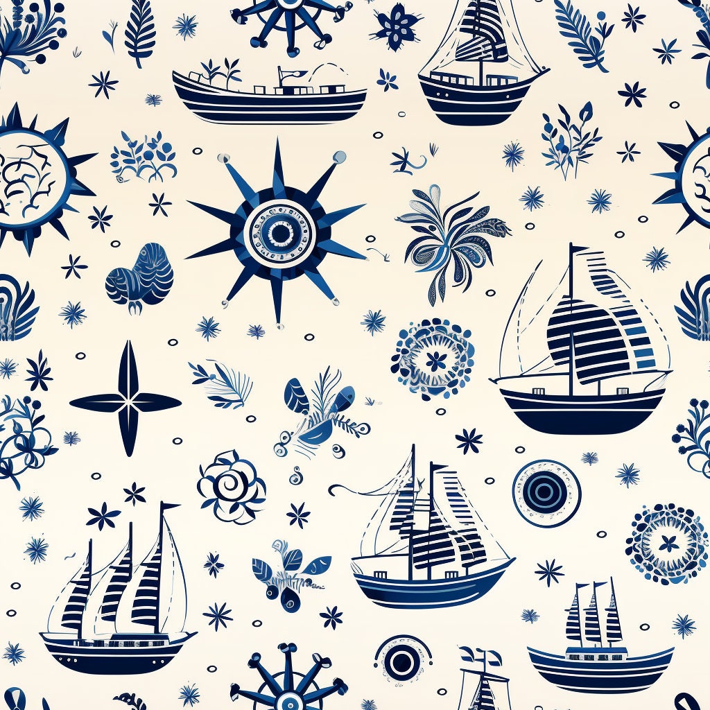20 Nautical Texture Seamless Pattern, Digital PNG, Graphic Design ...