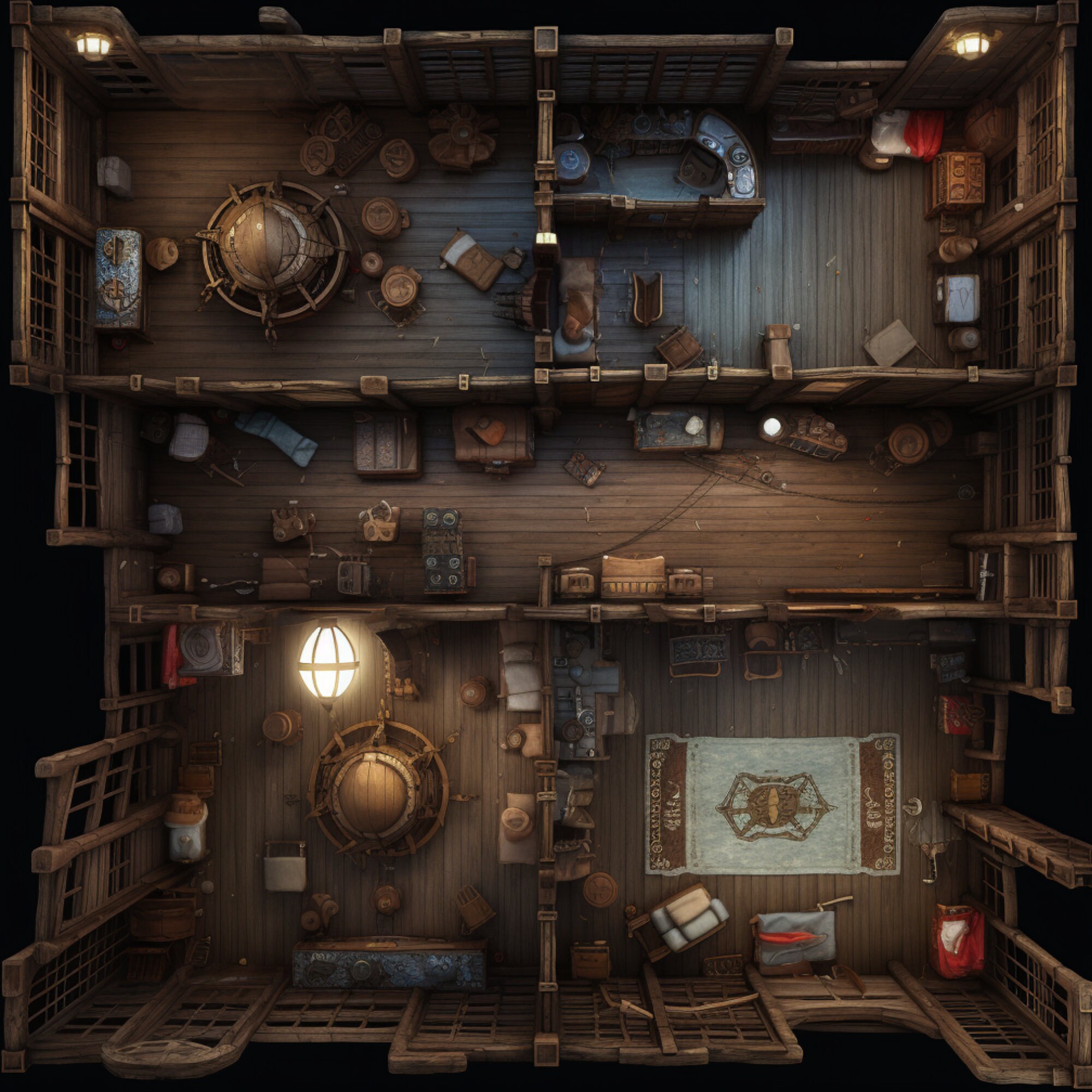 12 Dungeons and Dragons Map Set, Pirate Ship, DND Dungeon Maps, Game ...