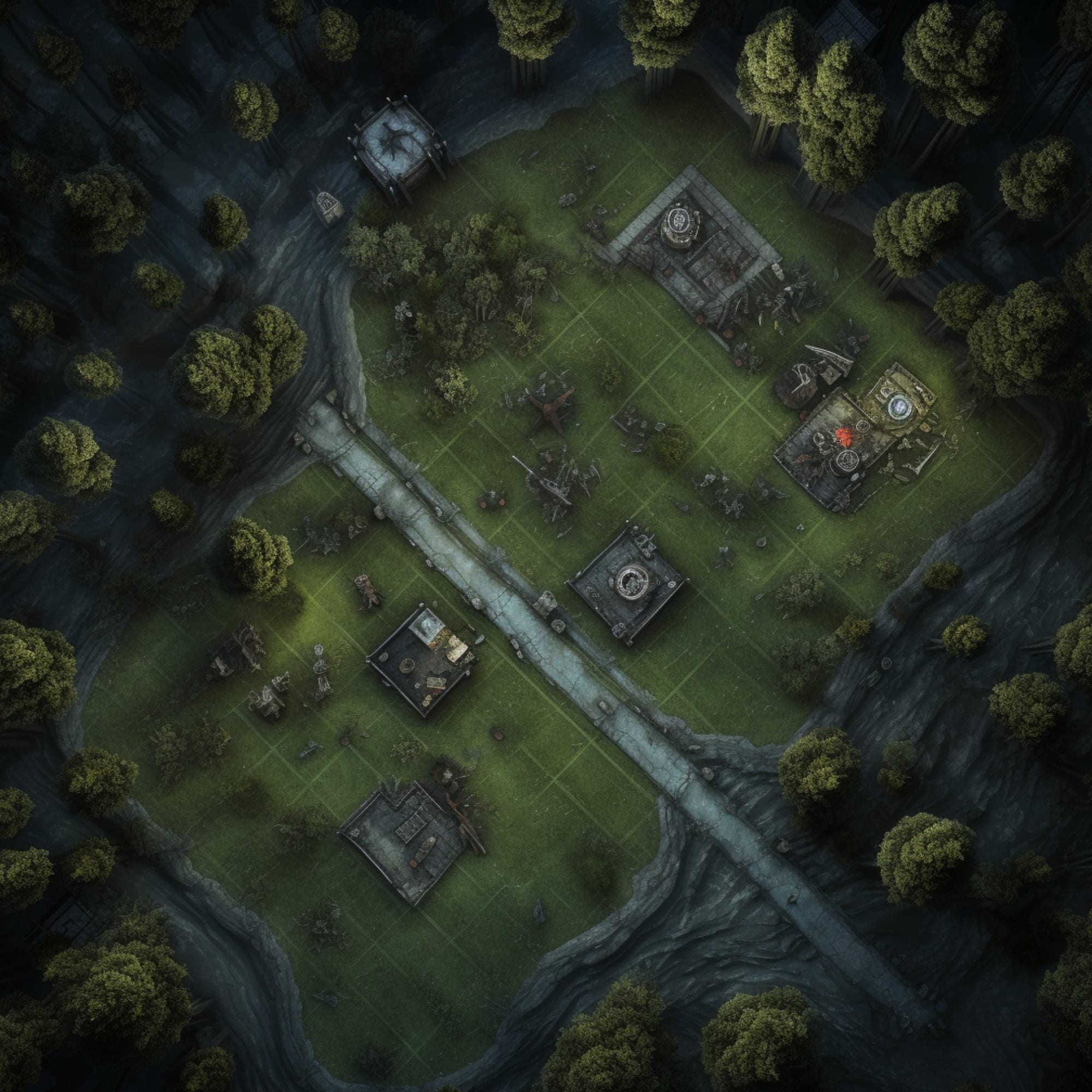 12 Dungeons and Dragons Map Set, Graveyard, DND Dungeon Maps, Game ...