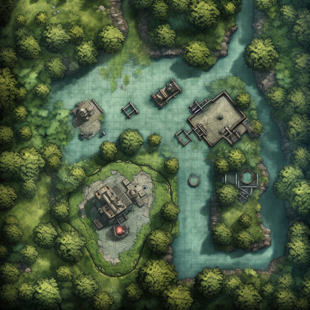 12 Dungeons and Dragons Map Set, Forest, DND Dungeon Maps, Game ...