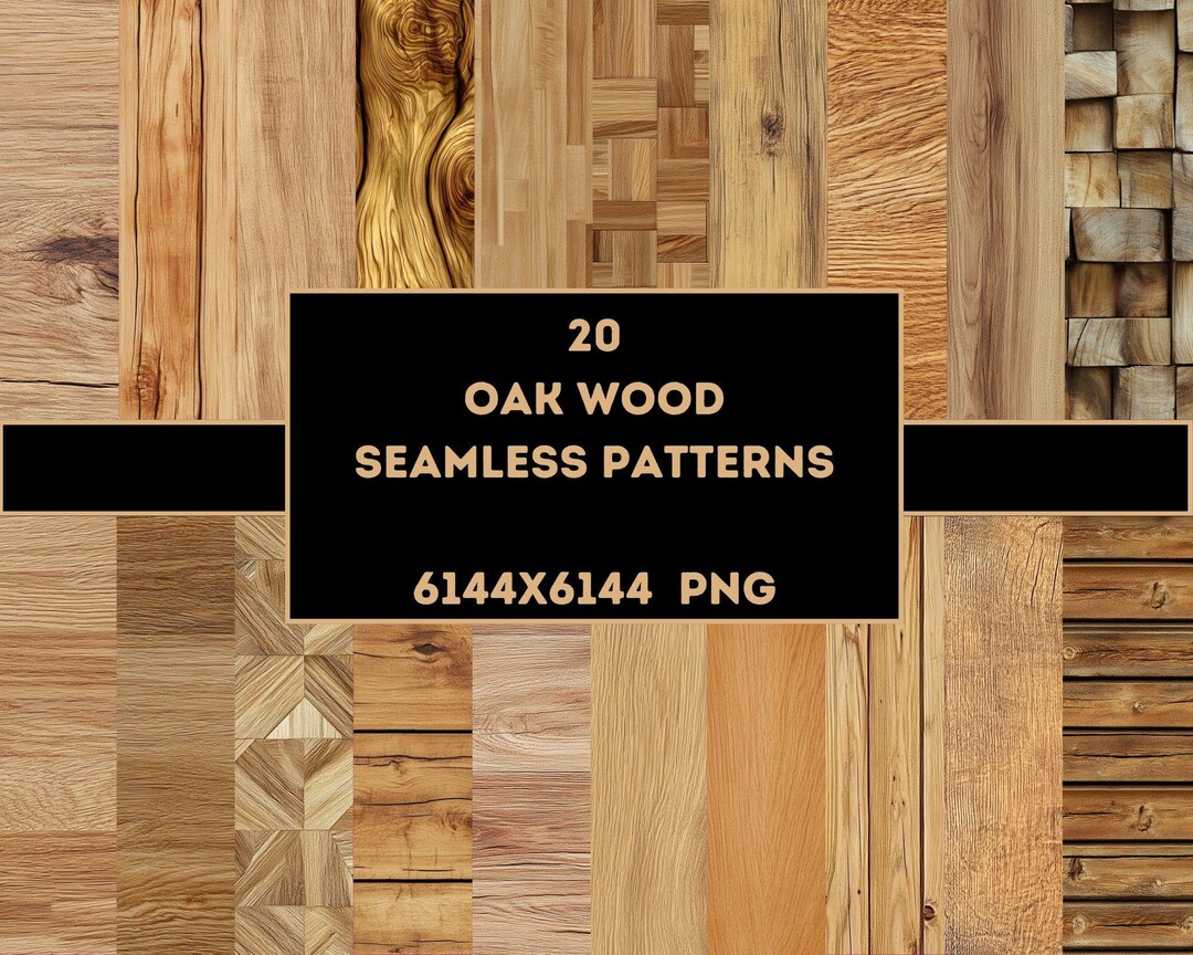 20 Oak Wood Seamless Patterns PNG - Digital Paper - Digital Download - Etsy