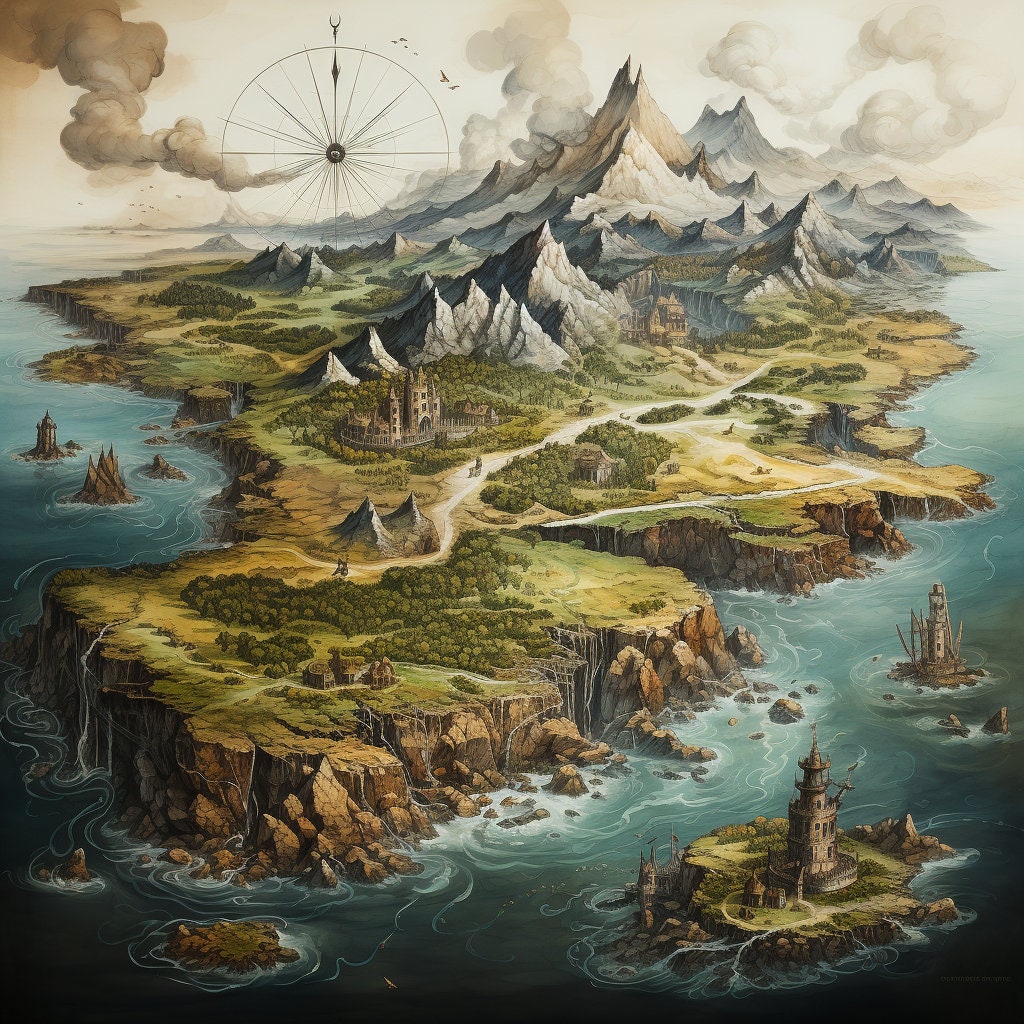 20 Vintage Style Fantasy Map Antique World Map Print Old - Etsy Australia