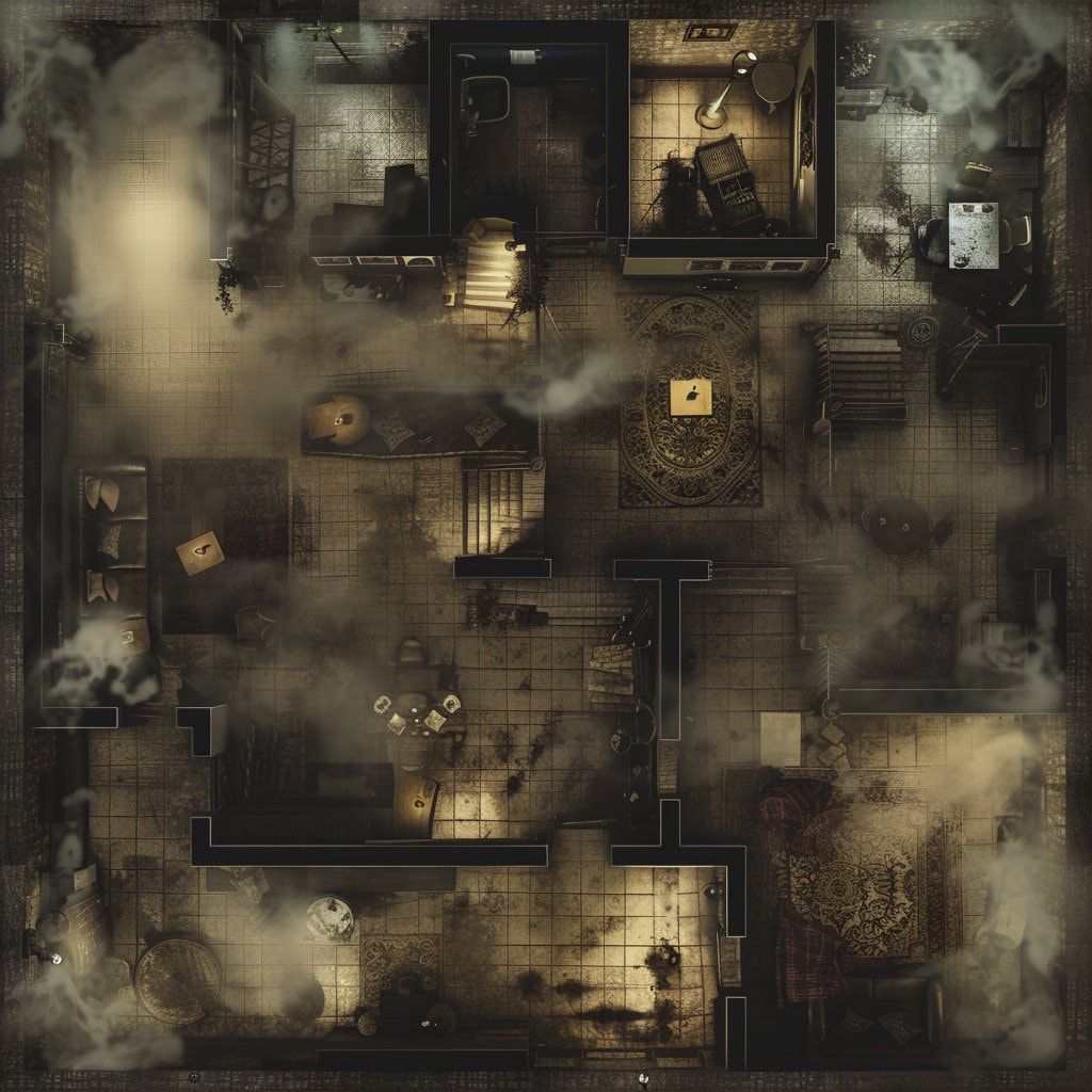 12 Haunted House, Dungeons and Dragons Map Set, Roll20, VTT, Foundry ...