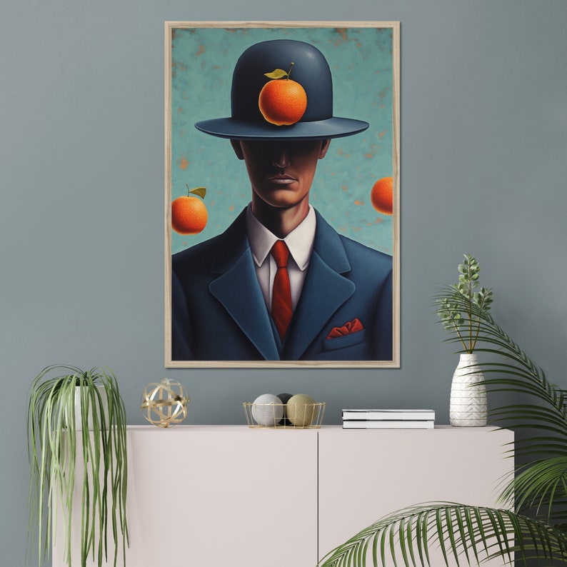 6 Rene Magritte Style Painting - Printable Wall Art - Digital Download ...