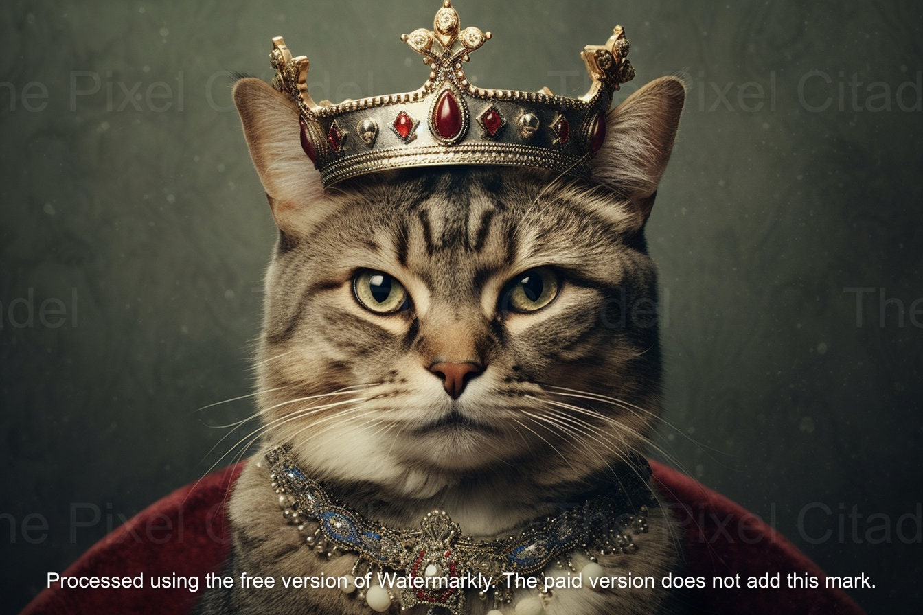 Majestic Royalty Cats PNG Seamless Patterns (digital Download) - Etsy ...