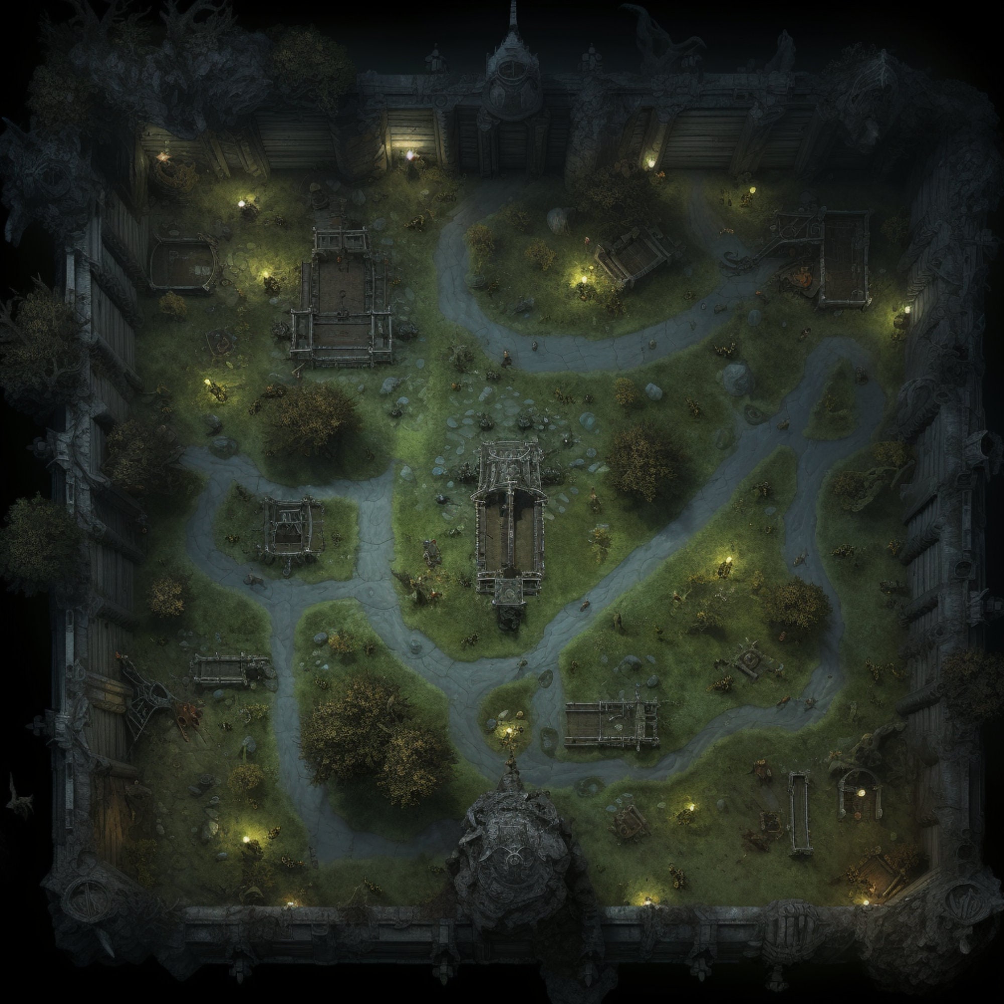 12 Dungeons and Dragons Map Set Graveyard DND Dungeon Maps - Etsy