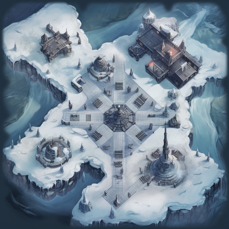 12 Dungeons and Dragons Map Set, Toundra Outpost, DND Dungeon Maps ...