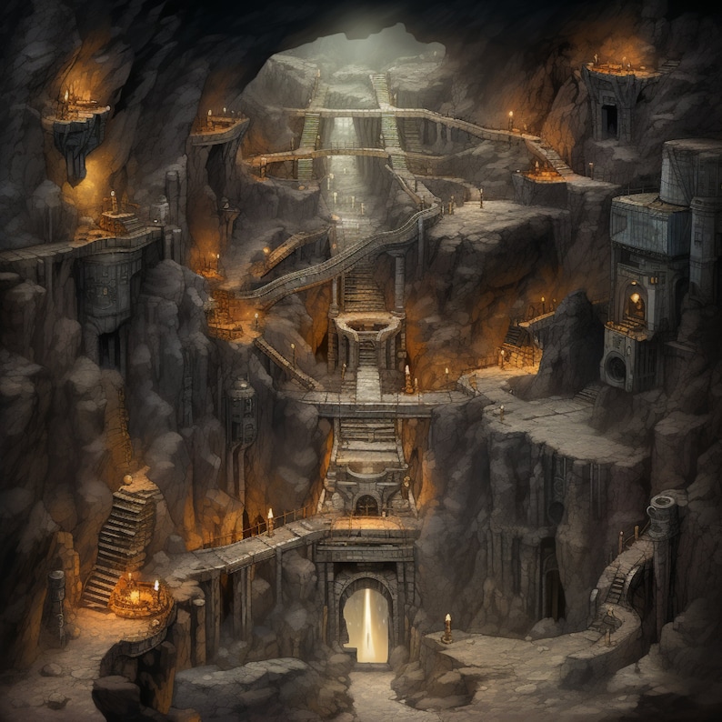 12 Dungeons and Dragons Map Set Dwarves Mine DND Dungeon - Etsy