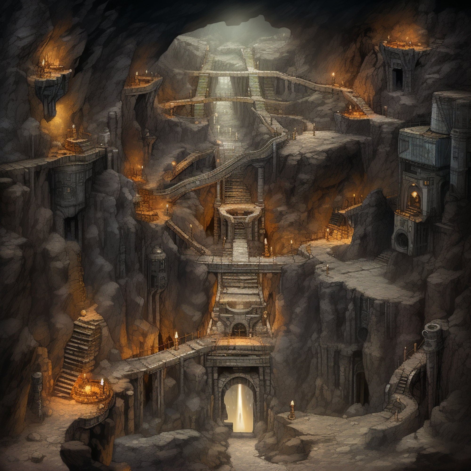 12 Dungeons and Dragons Map Set Dwarves Mine DND Dungeon - Etsy