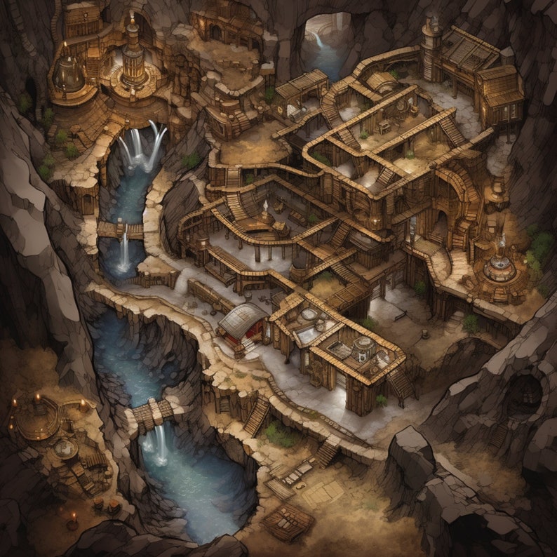 12 Dungeons and Dragons Map Set Dwarves Mine DND Dungeon - Etsy