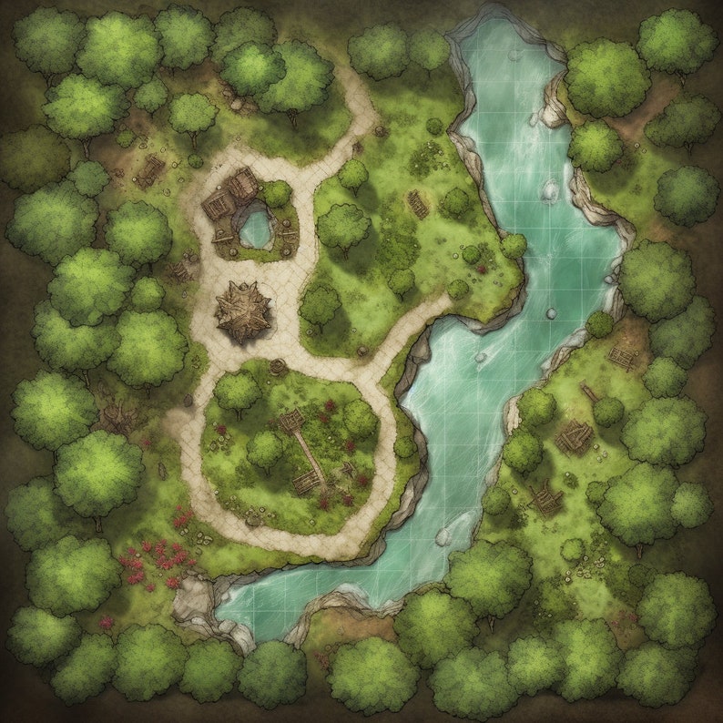 12 Dungeons and Dragons Map Set, Forest, DND Dungeon Maps, Game ...