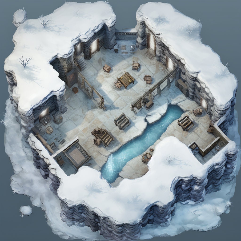 12 Dungeons and Dragons Map Set Toundra Outpost DND Dungeon - Etsy