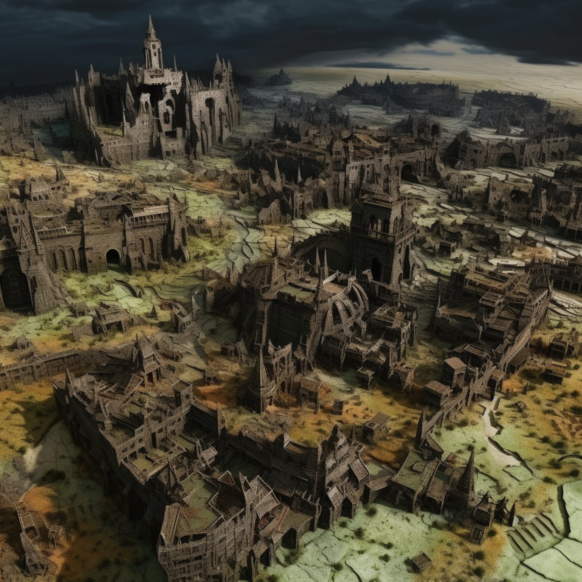 12 Dungeons and Dragons Map Set, Ruined City, DND Dungeon Maps, Game ...