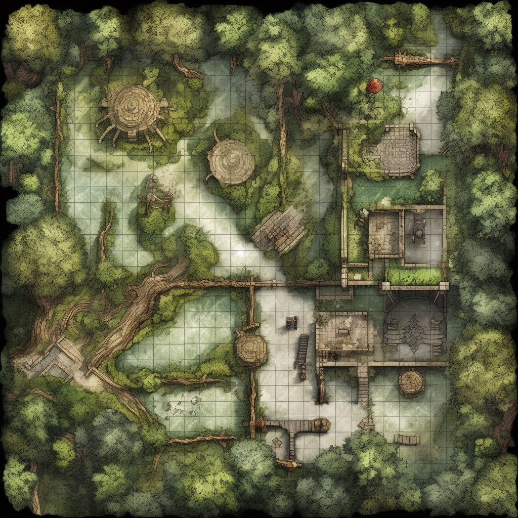 12 Dungeons and Dragons Map Set, Forest, DND Dungeon Maps, Game ...