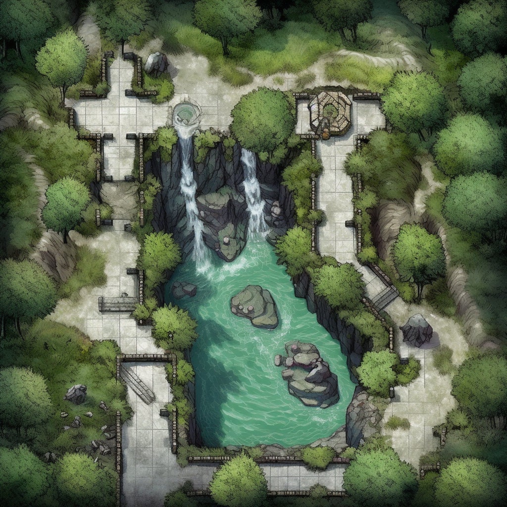 12 Dungeons and Dragons Map Set, Forest, DND Dungeon Maps, Game ...