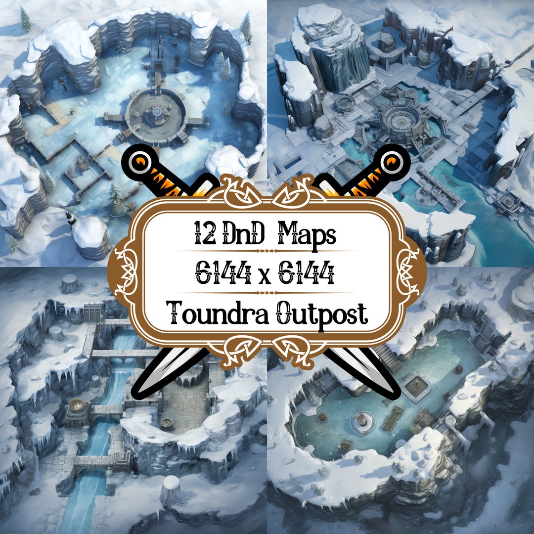 Tundra Outpost Dnd Map Set: 12 Arctic Adventure Maps (digital Download ...