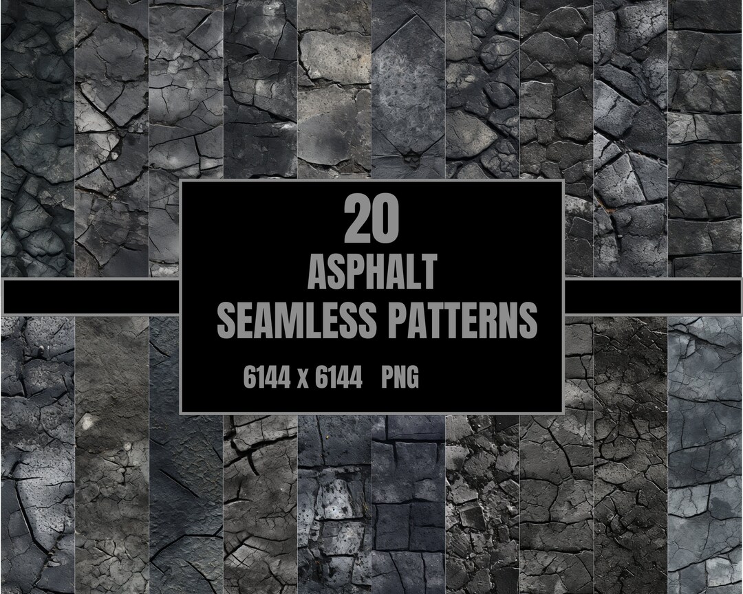 20 Asphalt Seamless Patterns, Modern Geometric Design, Digital Download ...