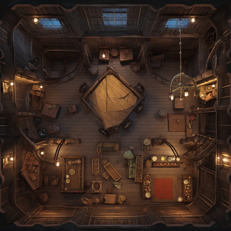 12 Dungeons and Dragons Map Set, Pirate Ship, DND Dungeon Maps, Game ...