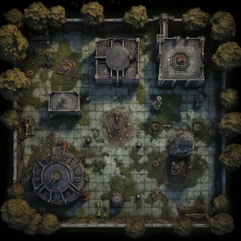 12 Dungeons and Dragons Map Set, Graveyard, DND Dungeon Maps, Game ...