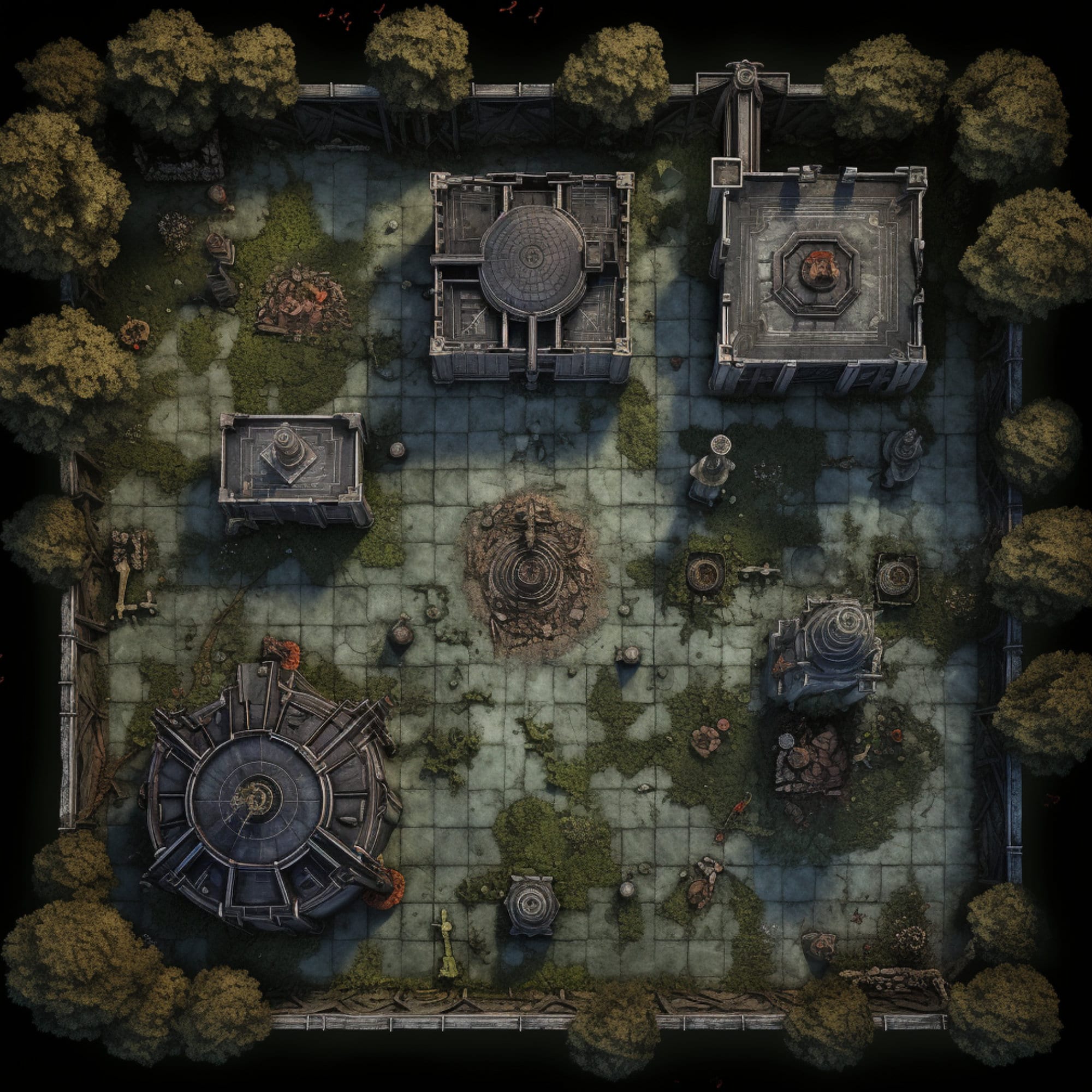 12 Dungeons and Dragons Map Set, Graveyard, DND Dungeon Maps, Game ...
