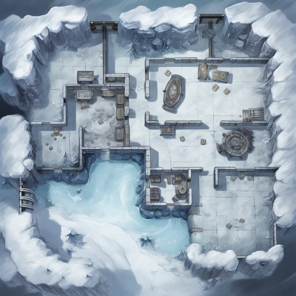 12 Dungeons and Dragons Map Set Toundra Outpost DND Dungeon - Etsy