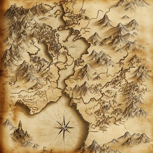 12 LOTR Vintage Style Fantasy Map, Antique World Map Print, Old World ...