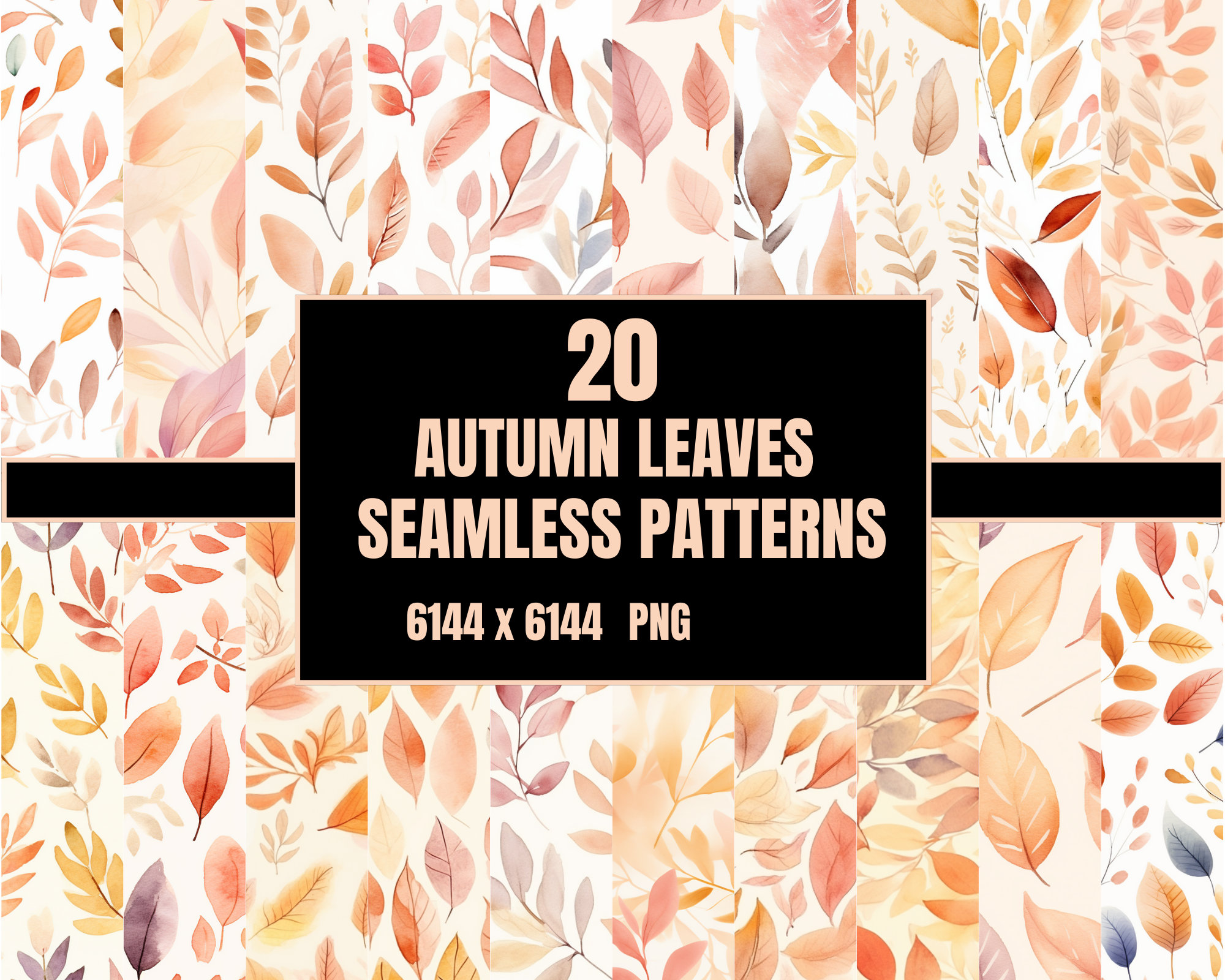 20 Autumn Leaves Digital Patterns, Calming, Smoothing - Etsy