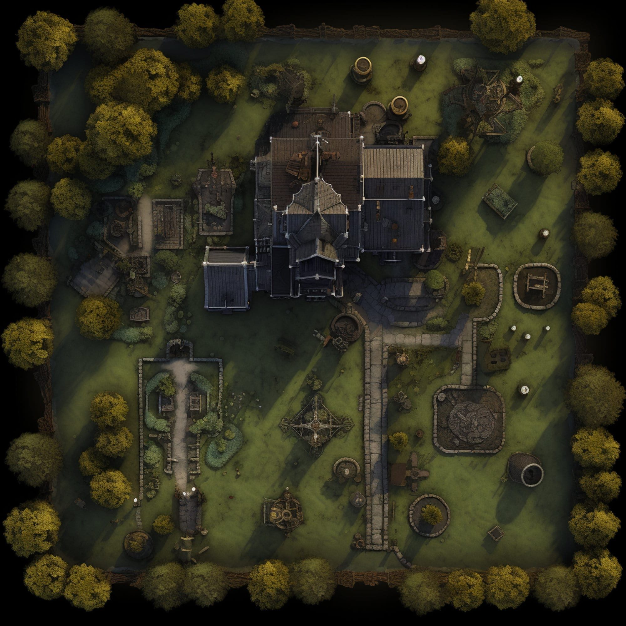 12 Dungeons and Dragons Map Set Graveyard DND Dungeon Maps - Etsy